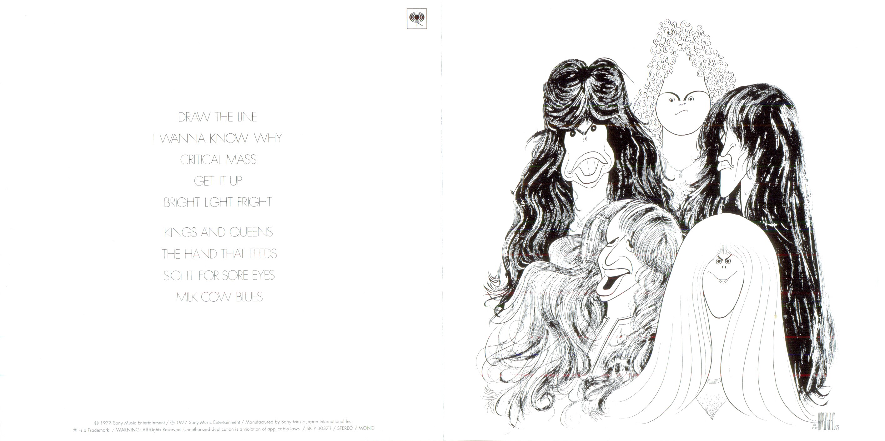 Aerosmith Draw The Line : Front + Inlay JPN | CD Covers | Cover Century ...